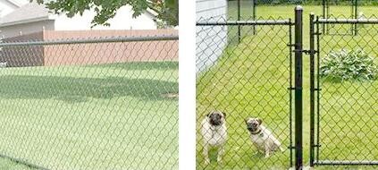 Vinyl Coated Chain Link Wire Mesh For Fence Used In Residential ...