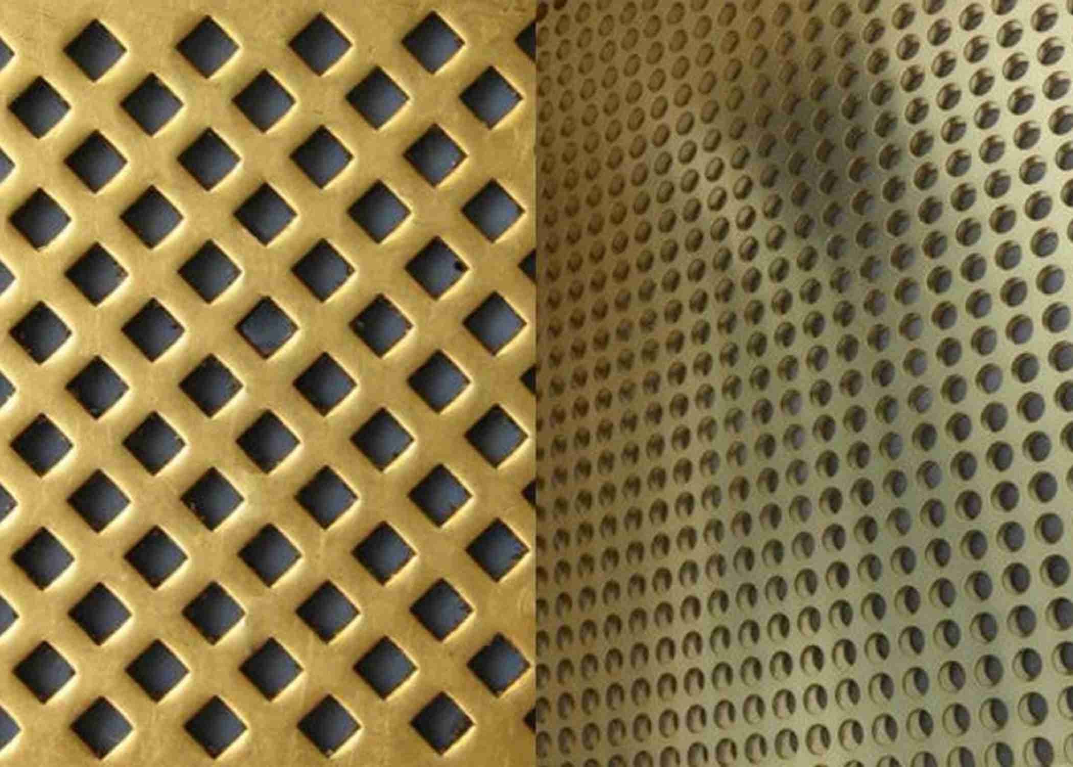 Gauge 3 To 36 Perforated Metal Mesh Copper Brass For Decoration