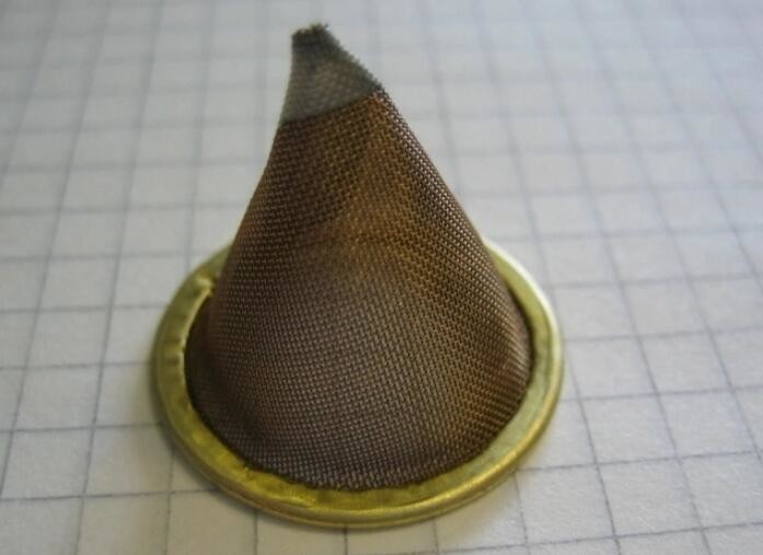 Brass Conical Strainer SS304 Wire Mesh Filters With Flat Sharp Bottom